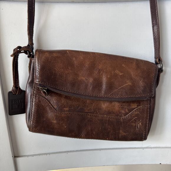 Frye | Bags | Vintage Frye Melissa Foldover Crossbody Bag Brown Leather ...